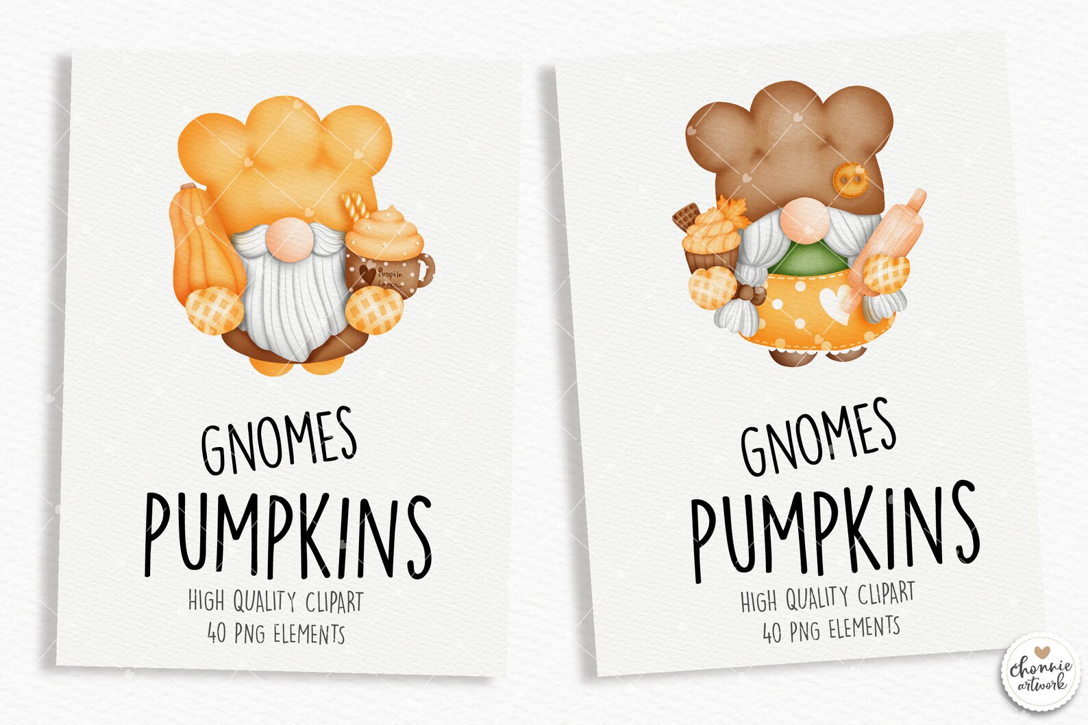 Pumpkin Pie Gnome Clipart Gnomes Pumpkin Pie Clipart Pumpkin - Etsy