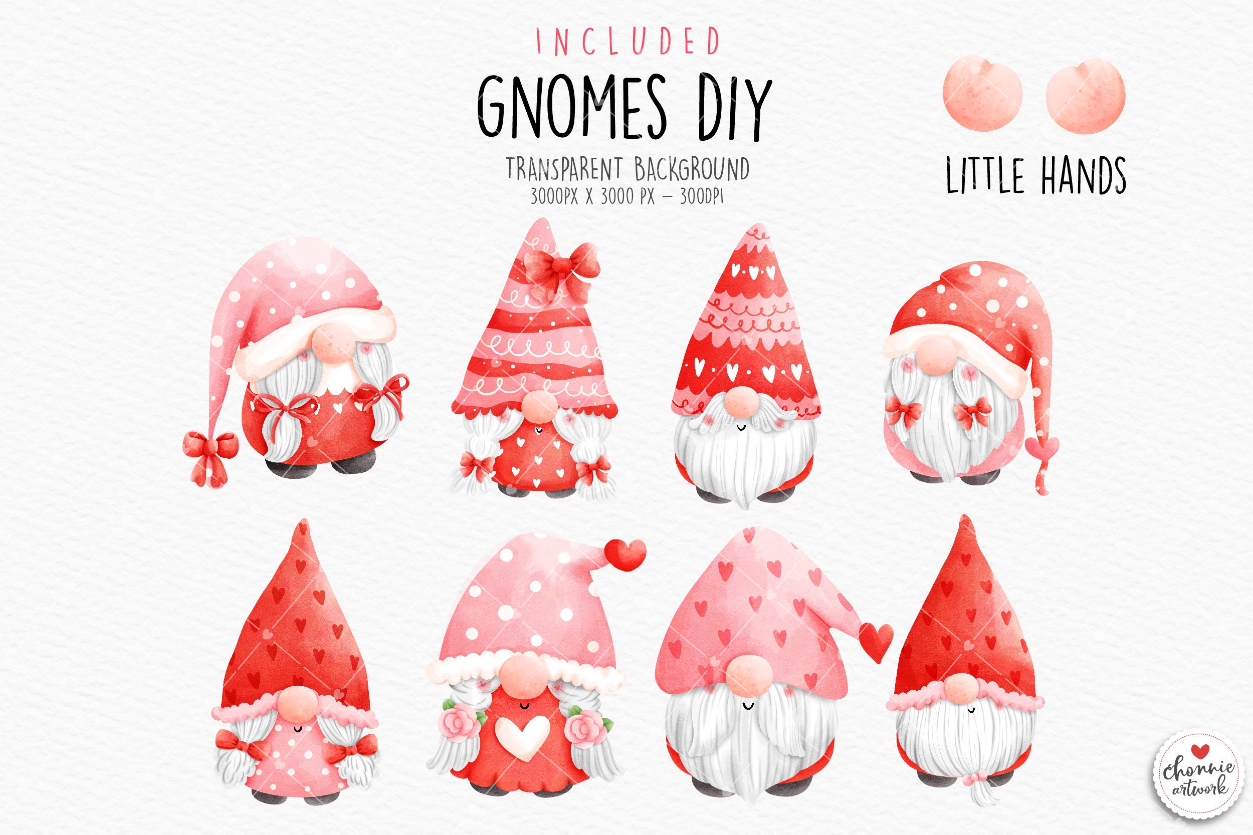 Valentines Gnome Clipart Valentine's Day Clipart Clipart - Etsy
