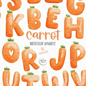 Carrot Alphabet - Etsy