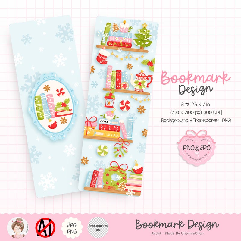 Christmas Bookmark - Etsy