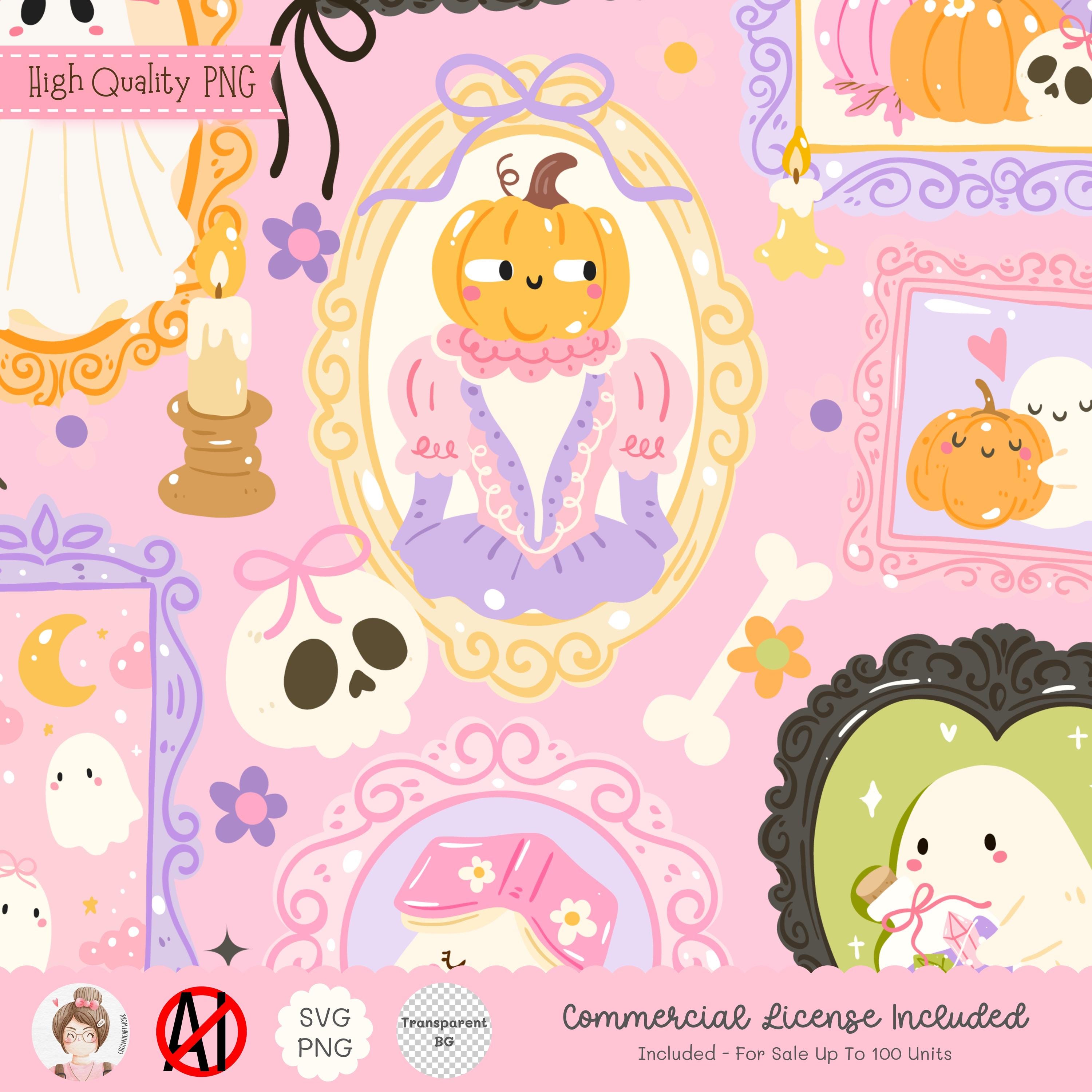 Ghost Frames Clipart, Halloween Ghost PNG, Cute Pumpkin Portraits ...