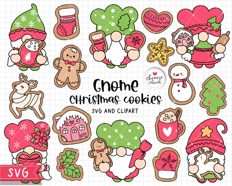 Gnome Christmas Cookies SVG Christmas Cookies SVG Christmas - Etsy