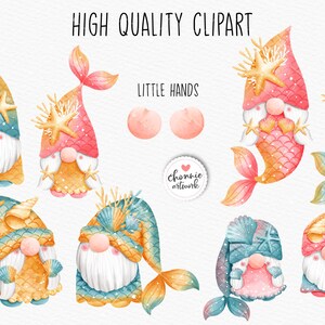 Gnome Mermaid Clipart Mermaid Clipart Gnome Clipart Mermaid - Etsy