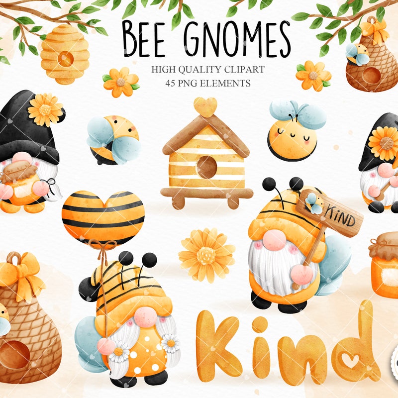 Gnome Bee Svg - Etsy