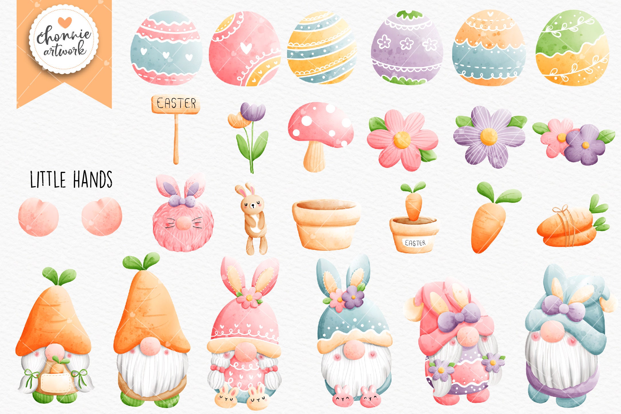 Easter Gnomes Clipart Bunny Gnomes Clipart Easter Clipart - Etsy