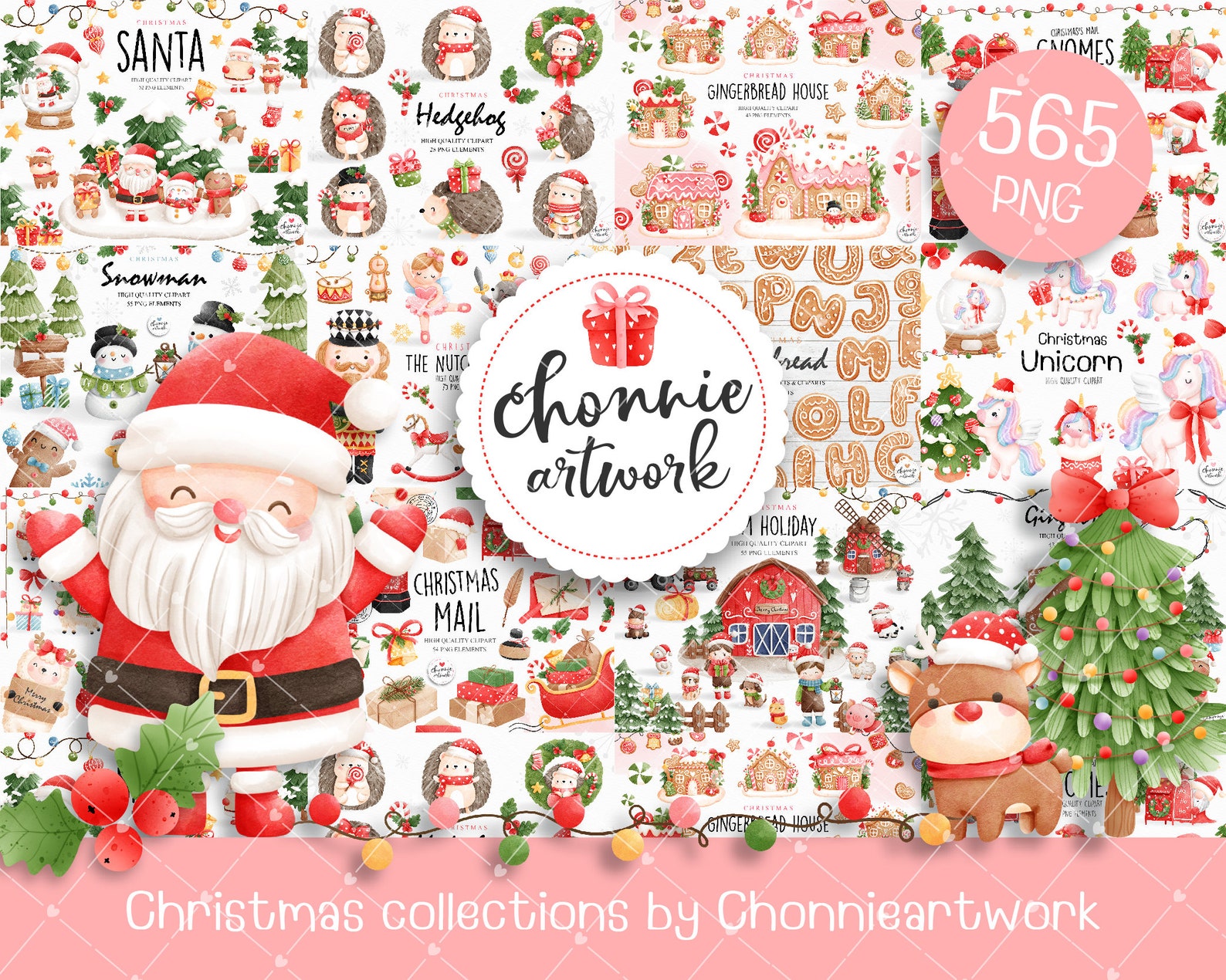 Christmas Clipart Bundle, Christmas Clipart, Santa Clipart, Christmas ...