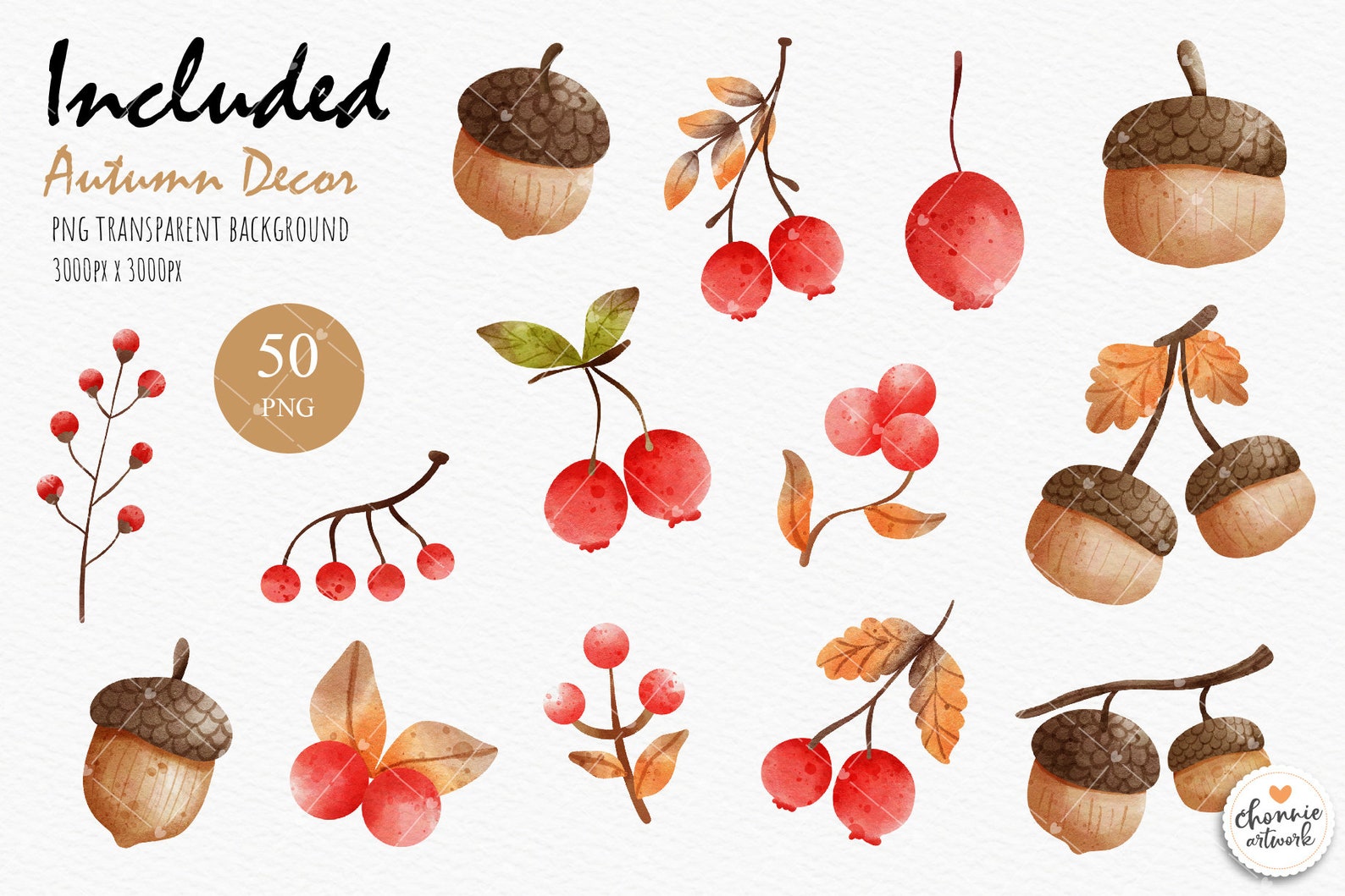 Autumn Woodland Animal Clipart, Autumn Clipart, Woodland Animal Clipart ...