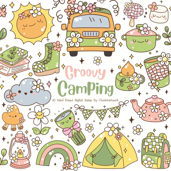 Camping Clipart - Etsy