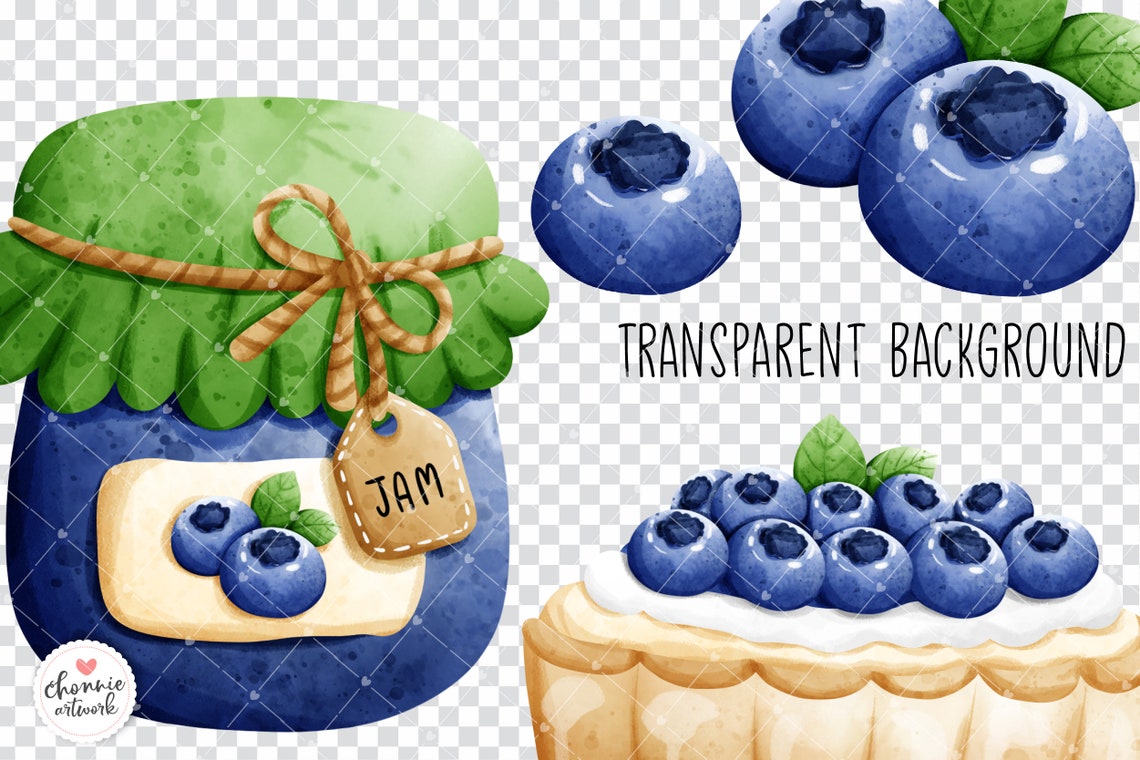 Blueberry Clipart Huckleberry Clipart Berry Clipart Fruits | Etsy