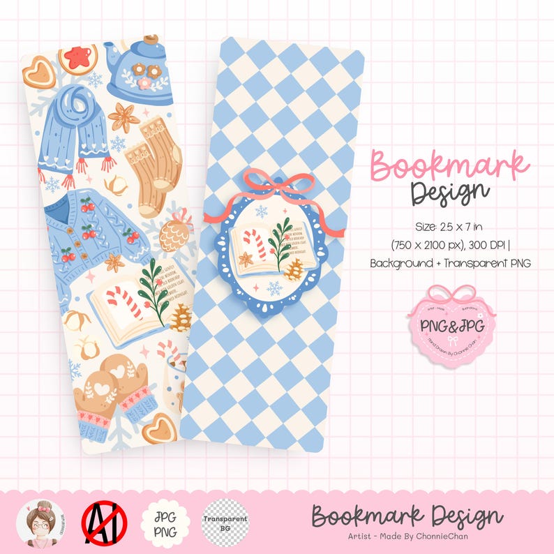 Cute Christmas Bookmark,christmas Bookmarks Gift,christmas Bookmark ...