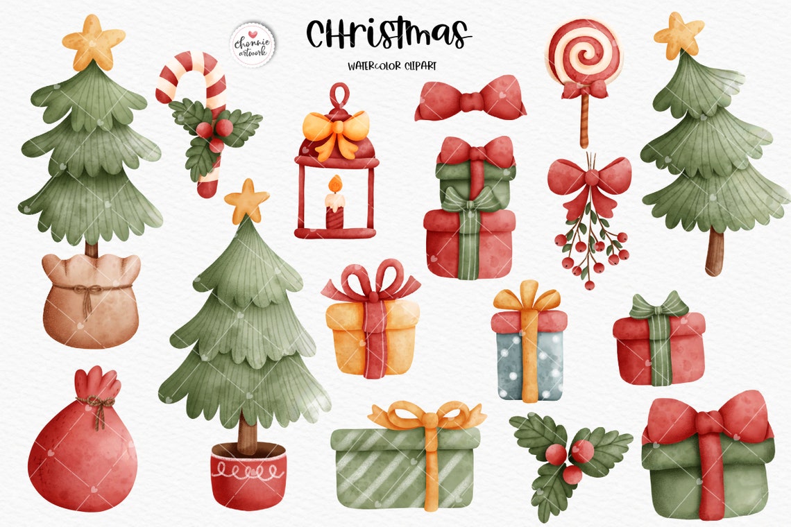 Christmas Santa and Friends Clipart Christmas Clipart | Etsy