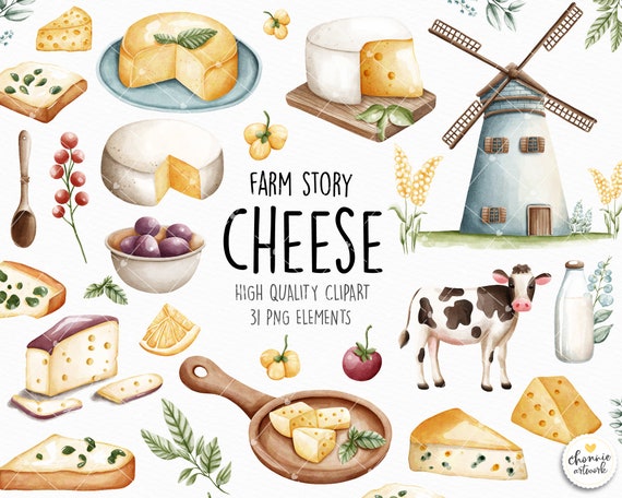 Milk And Cheese Clipart