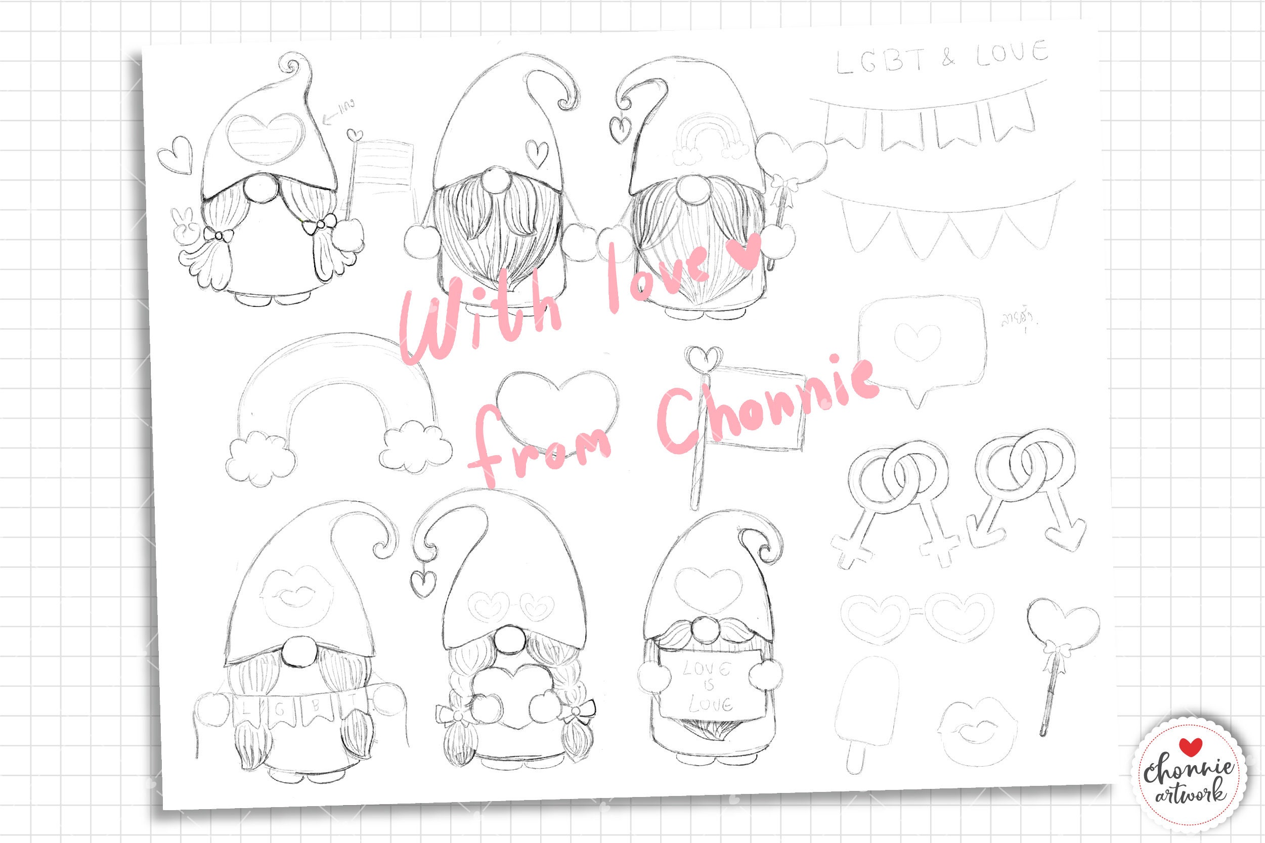 Sewing & Needlecraft Kits & How To Pride Gnome boy gonk embroidery ...