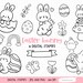 Easter Bunny Digital Stamps Easter Bunny PNG Rabbit Clipart - Etsy