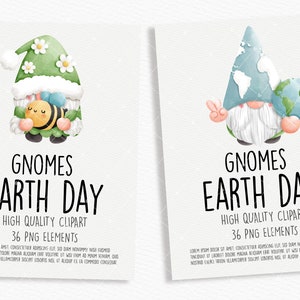 Gnome Earth Day Clipart, Earth Day Clipart, Environment Clipart, Love ...