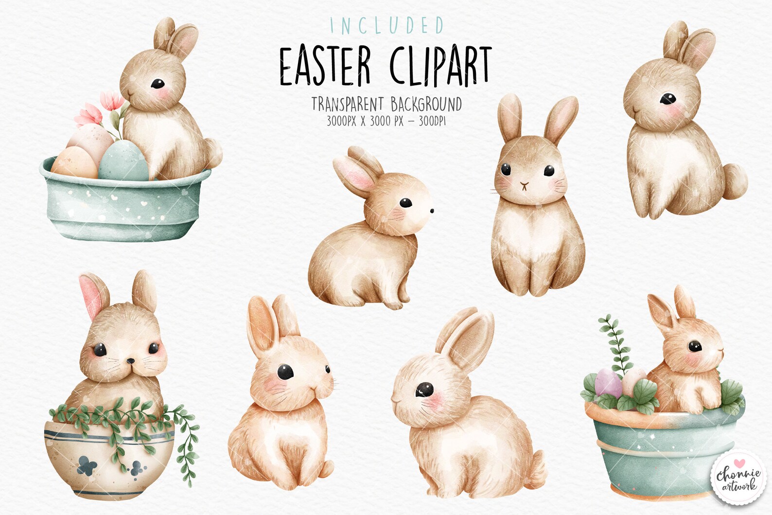 Easter Clipart Easter Rabbit Clipart Rabbit Clipart Easter - Etsy