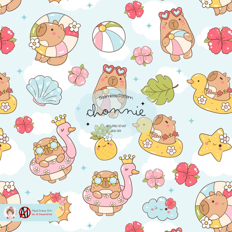 Kawaii Capybara Wallpaper - Etsy