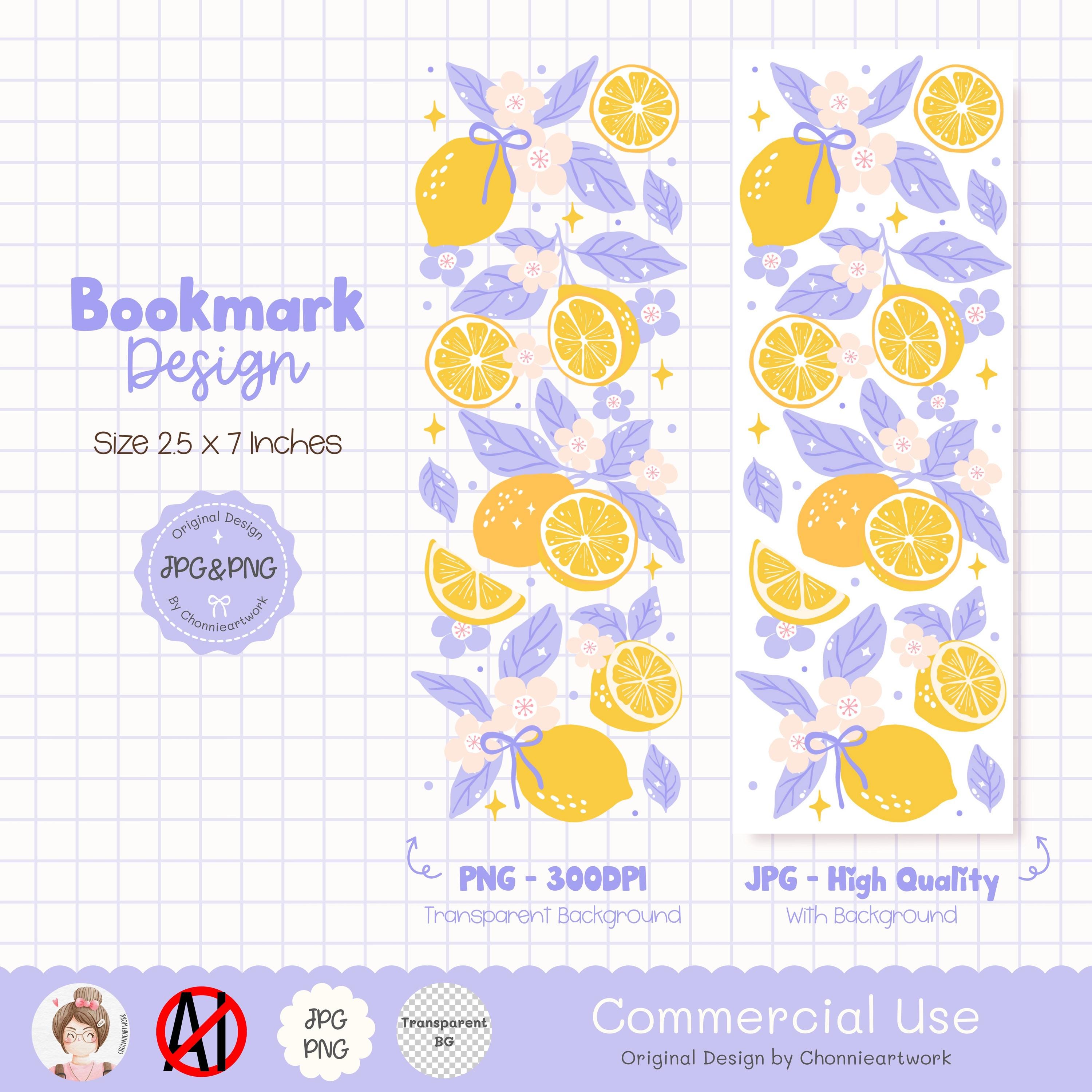 Lemons Bookmark, Italian Lemon Png, Mediterranean Lemon Bookmark ...