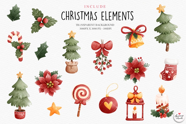 Christmas Santa and Friends Clipart Christmas Clipart - Etsy