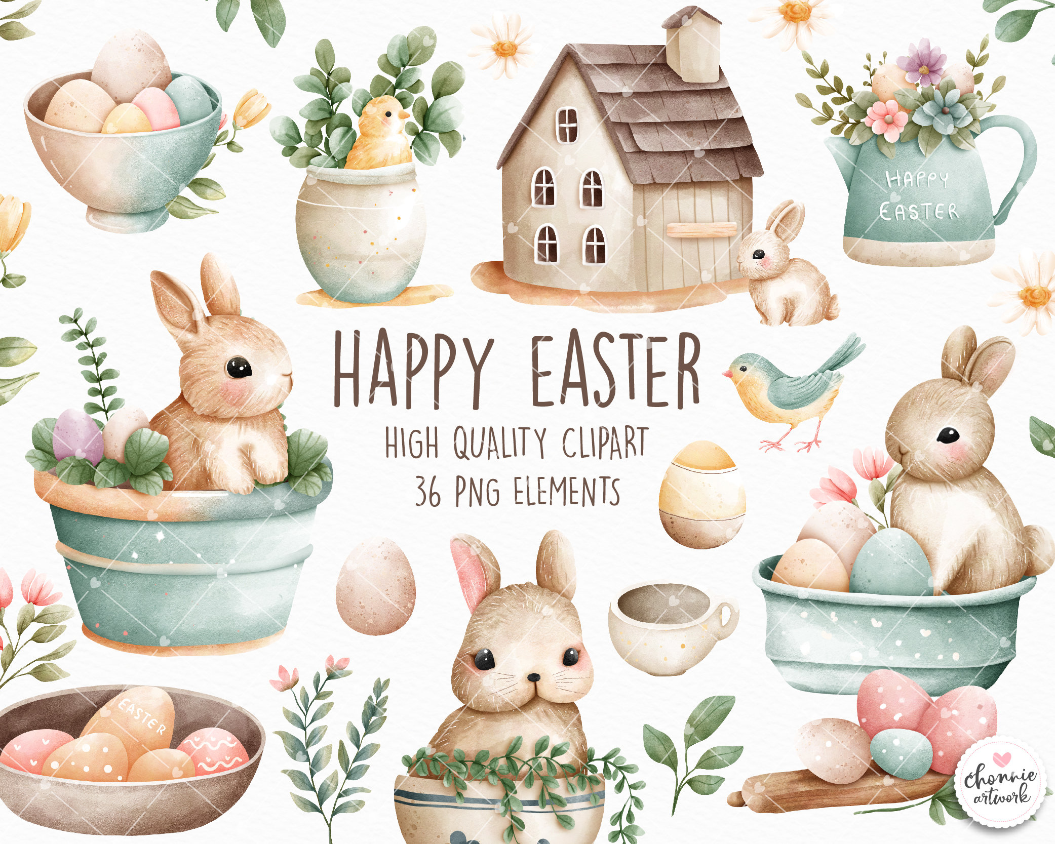 Easter Clipart Easter Rabbit Clipart Rabbit Clipart Easter - Etsy