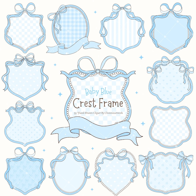 Blue Bow Crest Svg - Etsy
