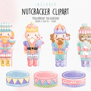 The Nutcracker Clipart, Candy Christmas Clipart, Pastel Nutcracker ...