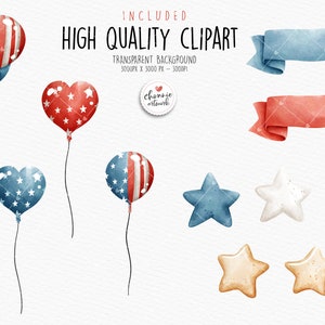 Watercolor 4th July Clipart, Independence Day Clipart, Camper Clipart ...