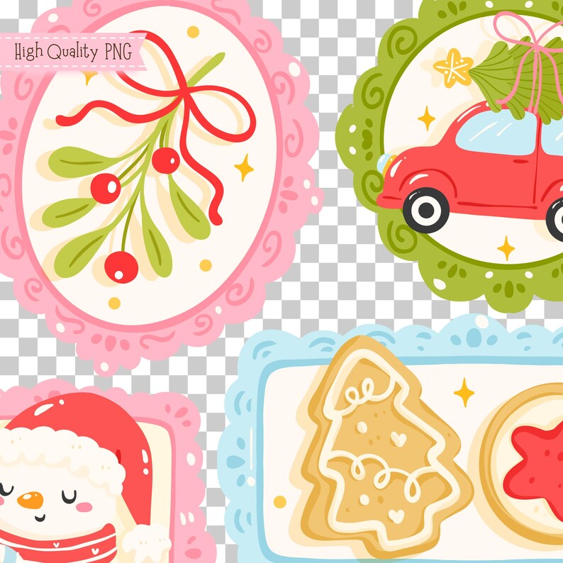 Christmas Frame Clipart, Christmas Frames Svg,aesthetics Christmas ...