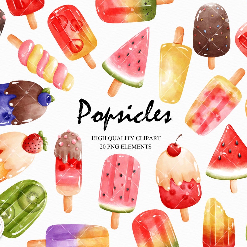 Popsicle Clipart - Etsy