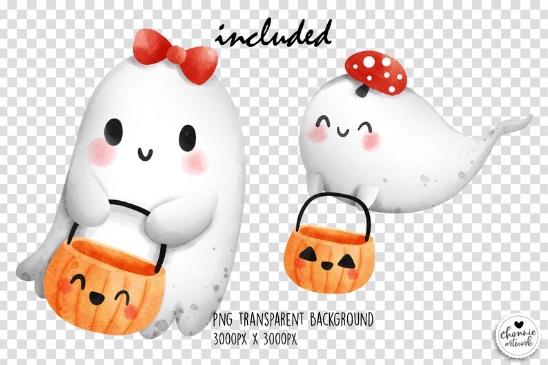 Ghost Clipart Cute Ghost Clipart Halloween Clipart Cute - Etsy