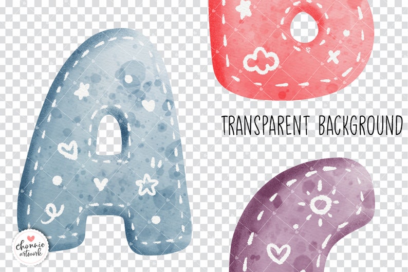 Rainbow Watercolor Alphabet Clipart Colorful Alphabet | Etsy