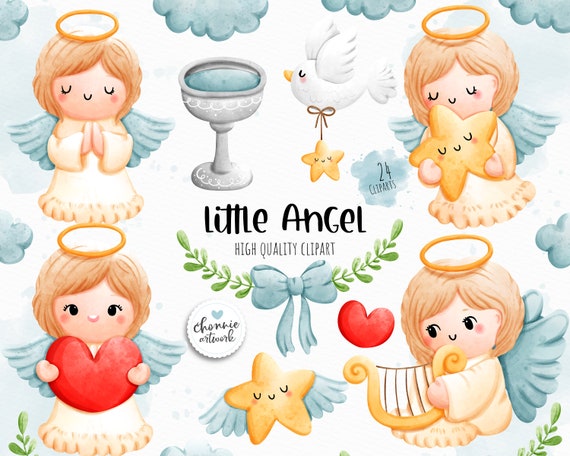 Little Angel Clipart Angel Clipart Heaven Clipart Nativity | Etsy