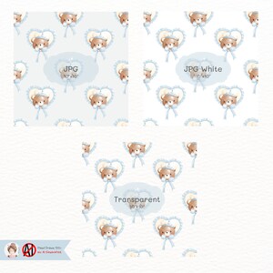 Nautical Teddy Bear Seamless Patterns, Teddy Bear Pattern, Teddy Bear ...