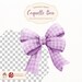 Watercolor Purple Coquette Ribbon Clipart Gift Bow Clipart Fashion ...