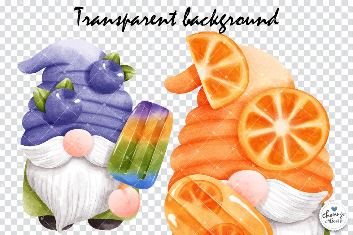 Ice Cream Gnome Clipart Popsicle Gnome Clipart Summer Gnome - Etsy