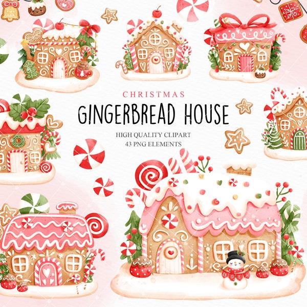 Gingerbread Clipart - Etsy