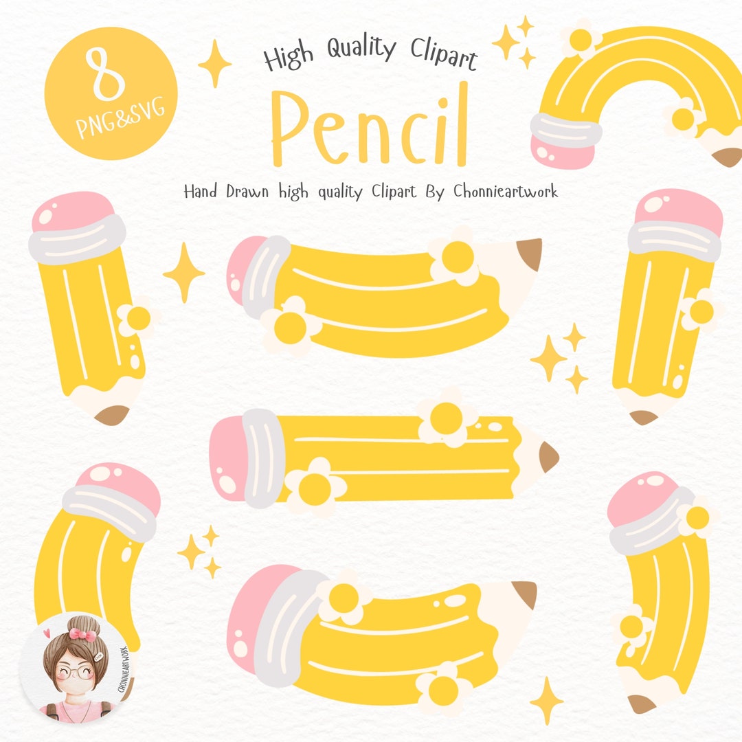 Groovy Pencil Clipart, Groovy School Clipart, Groovy Back to School ...