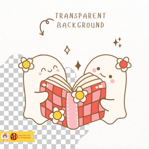 Halloween Cute Ghost Clipart, Teacher Ghost Clipart, Groovy Halloween ...