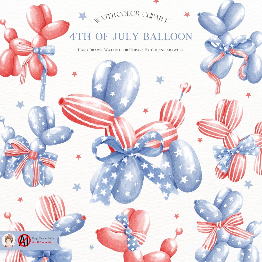 Coquette 4th of July Balloon Dog Png, 4th of July Png, Balloon Dog Png ...