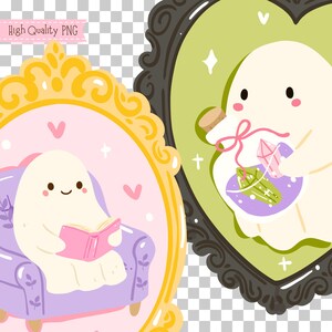 Ghost Frames Clipart Set,halloween Ghost PNG, Cute Pumpkin Portraits ...