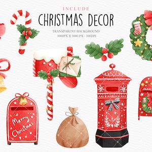 Christmas Mail Clipart, Christmas Delivery Clipart, Christmas Gift ...