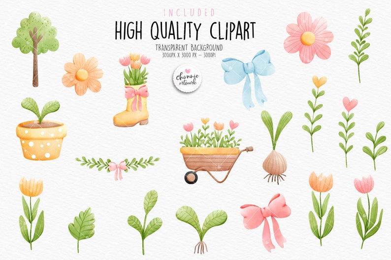 Happy Spring Clipart Spring Clipart Spring Animal Clipart - Etsy
