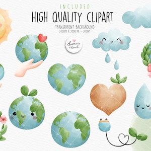 Earth Day Clipart, Environment Clipart, Love Earth Clipart, Eco ...