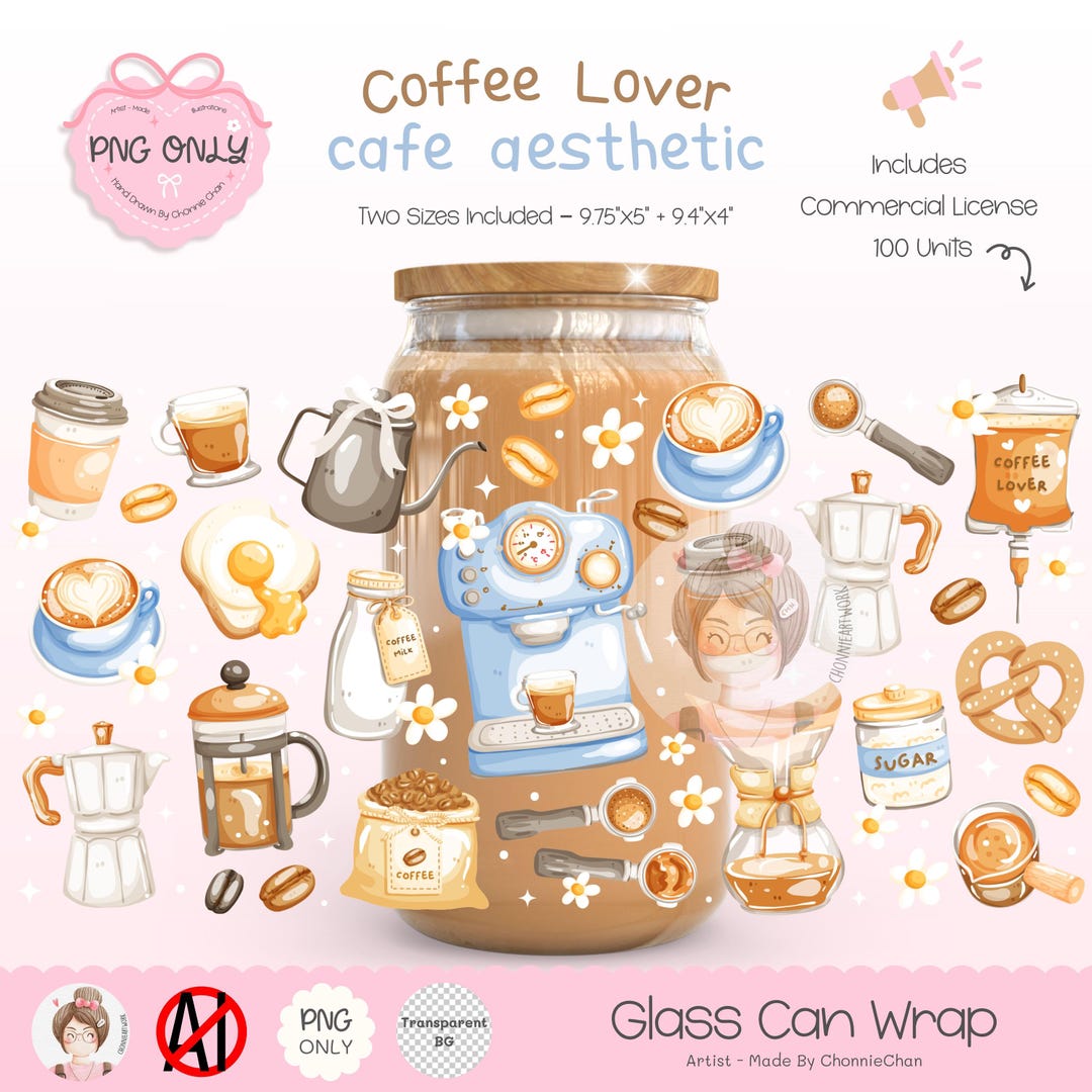Coffee Cup Wrap, Coffee Cup Wrap Png, Cup Wraps Coffee Designs, Cute ...