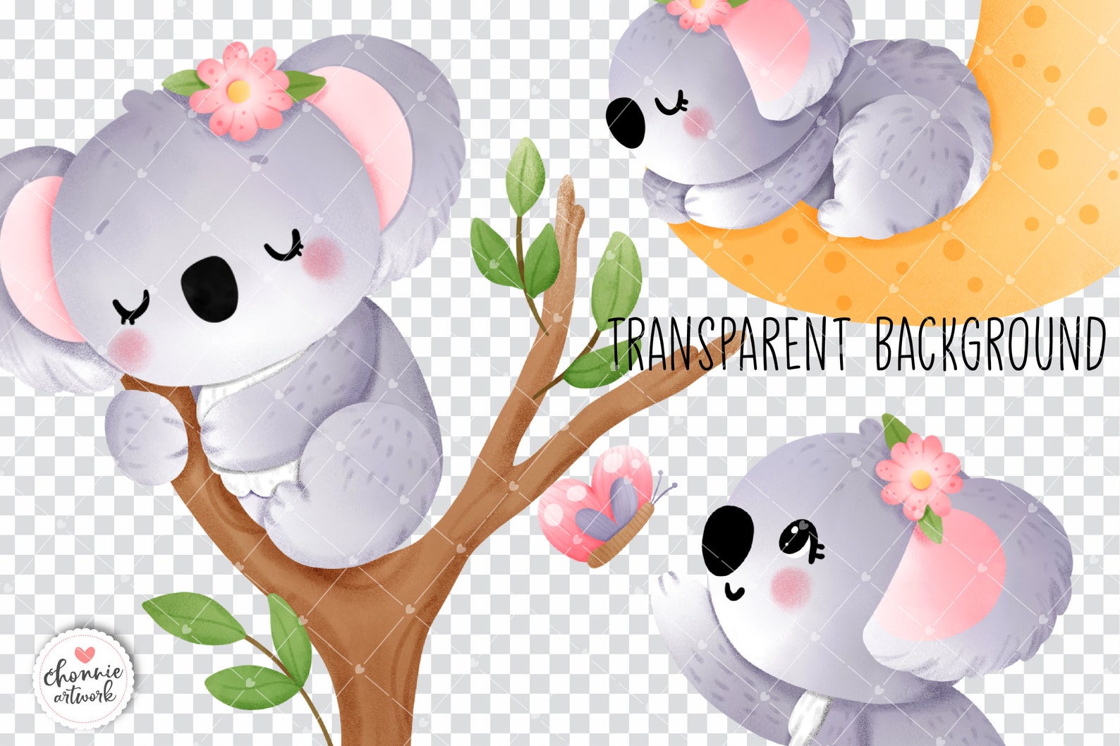 Baby Koala Clipart Watercolor Little Animals Clipart Baby - Etsy