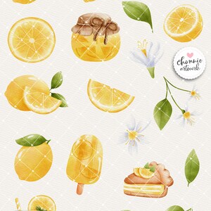 Watercolor Lemons Clipart, Summer Fruit Clipart, Fruit Clipart, Citrus ...