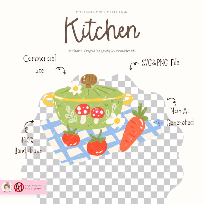 Kitchen Clipart Set, Cute Cooking Utensils, Coquette Kitchen Clipart ...