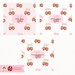 Pink Coquette Ribbon Seamless Pattern, Coquette Strawberry Pattern ...