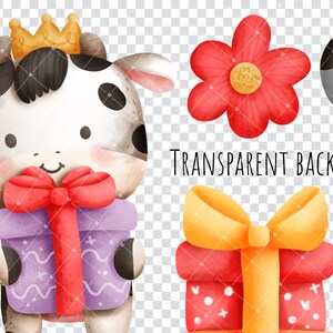 Baby Cow Birthday Clipart, Farm Birthday Clipart, Baby Cow Clipart ...