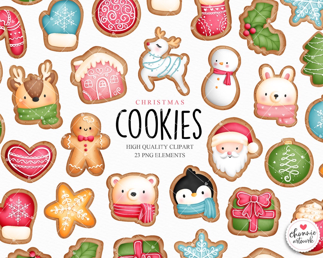 Watercolor Christmas Cookies Clipart. Christmas Gingerbread Clipart ...
